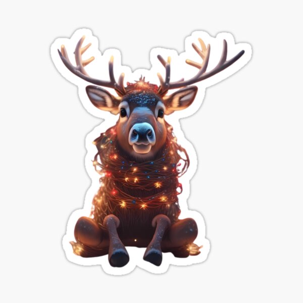 "Adorable Reindeer" Sticker for Sale by rajasekhark | Redbubble