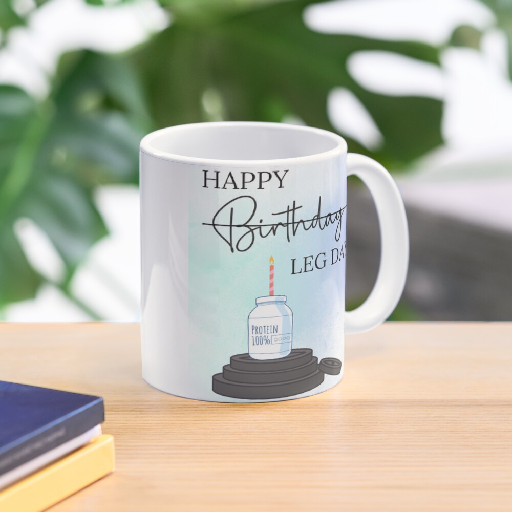 "Happy Birthday Leg Day - Gym Rat Bday Design" Greeting Card by ...