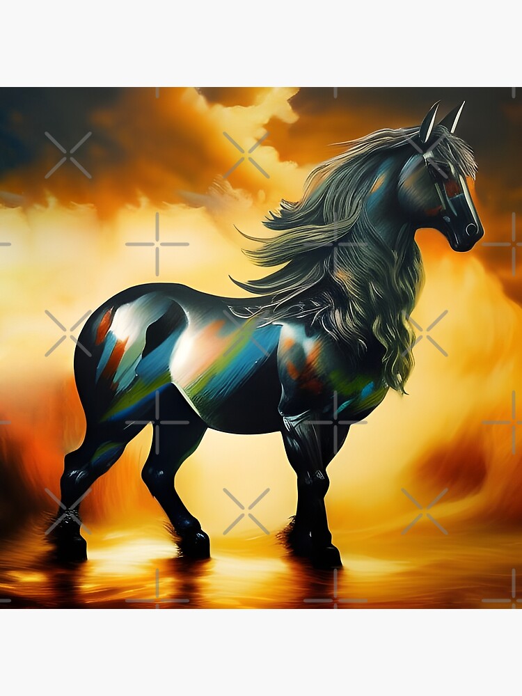 "Colourful Horse, Ai Generated Art " Poster for Sale by AC Chidiac ...