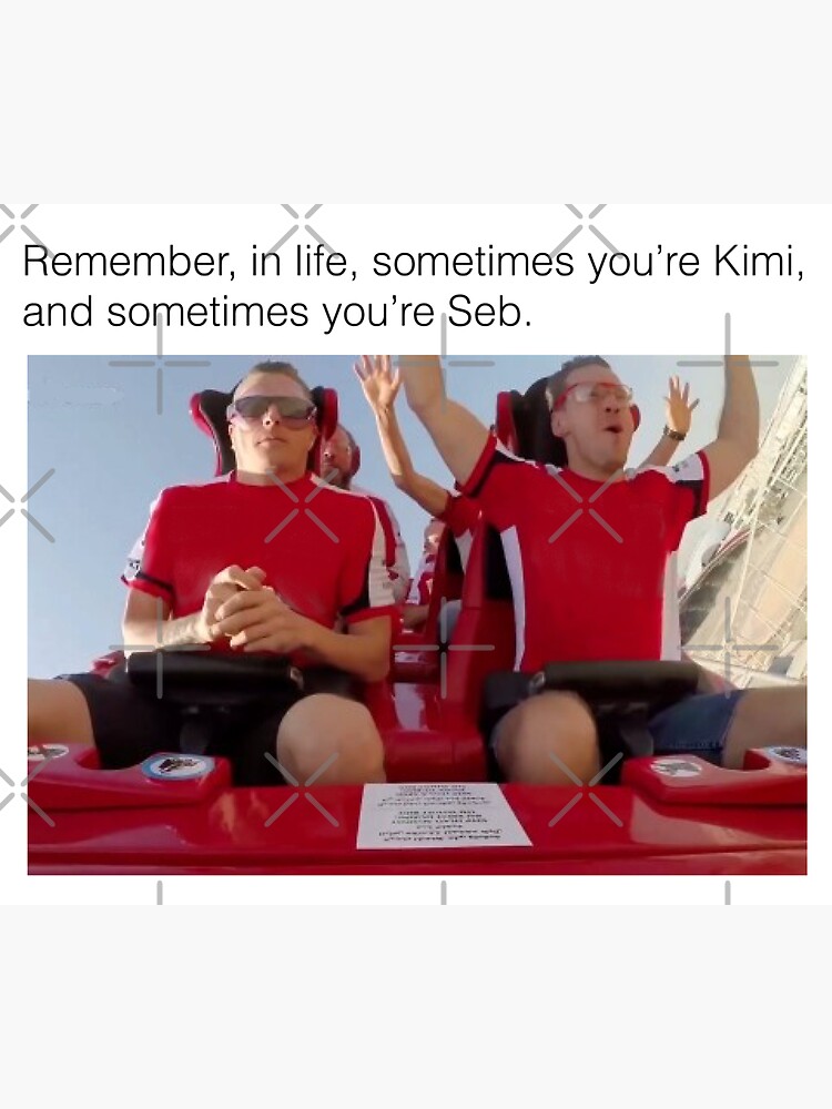 "Kimi and Seb Meme " Sticker for Sale by FormulaFunPrint | Redbubble