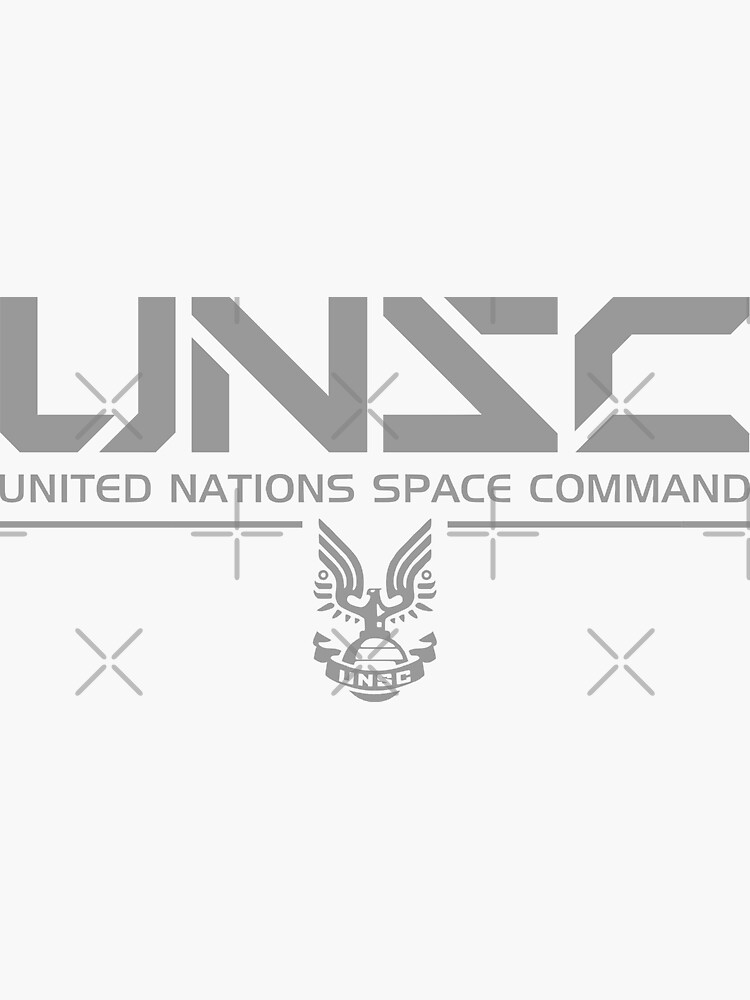 "UNSC Shirt Grey" Sticker for Sale by Spark-Armoury | Redbubble