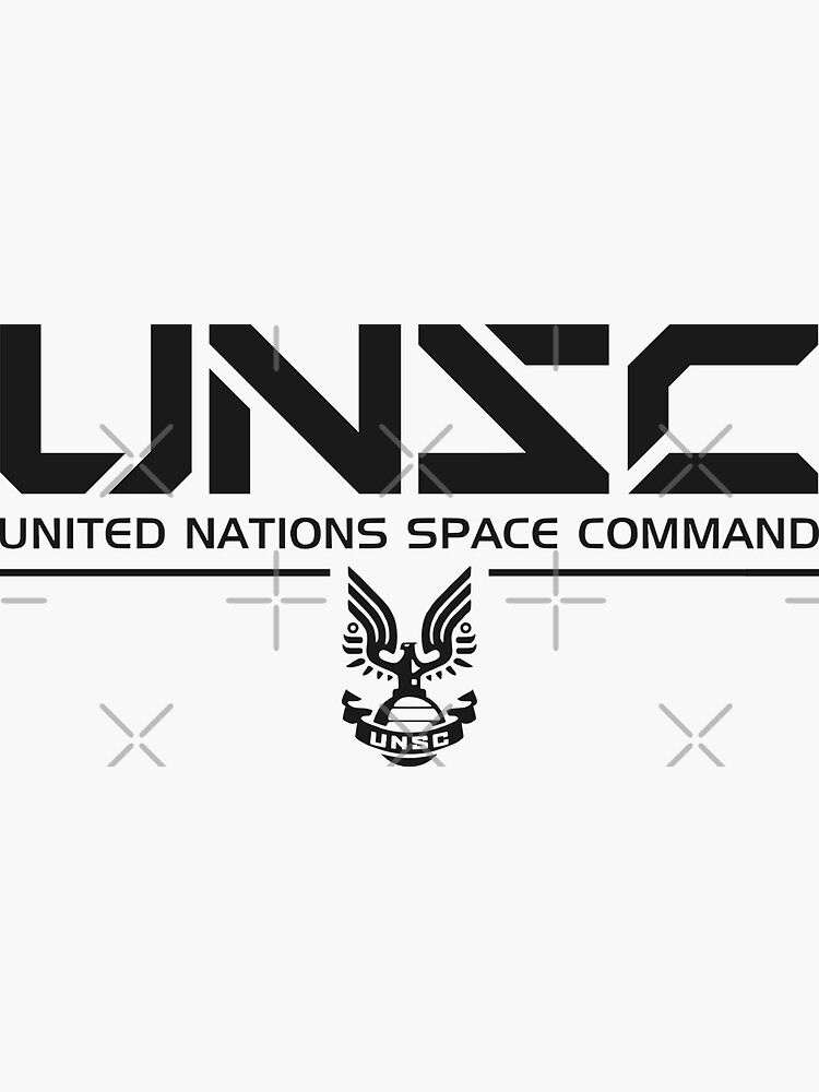 "UNSC Shirt Black" Sticker for Sale by Spark-Armoury | Redbubble