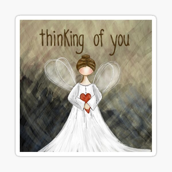 "Thinking of You" Sticker for Sale by Jenwag35 | Redbubble