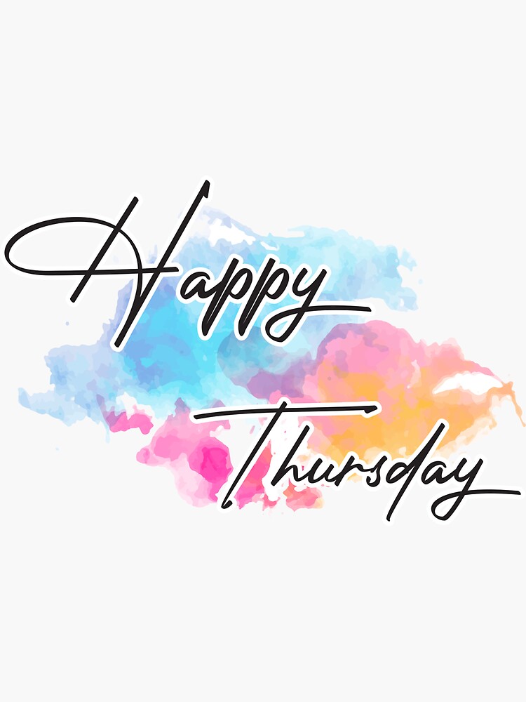 "Happy Thursday" Sticker for Sale by Thanundorn | Redbubble