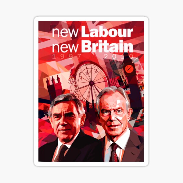 "New Labour - 1997-2010" Sticker for Sale by MiniMosaic | Redbubble