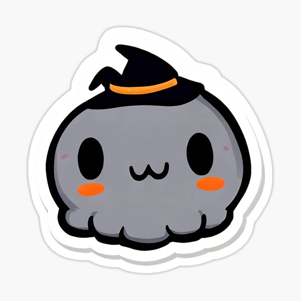 "Sweet ghost with hat halloween sticker" Sticker for Sale by ...