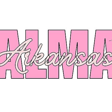 "alma, ar" Sticker for Sale by krispykatelin | Redbubble