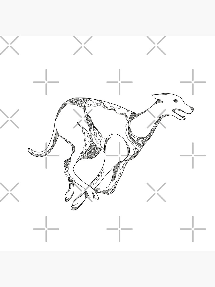 "Greyhound Running Doodle Art" Poster for Sale by patrimonio | Redbubble