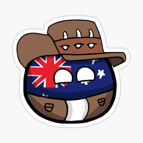 Pegatina for Sale con la obra «Australiaball - Countryballs» de Luke ...