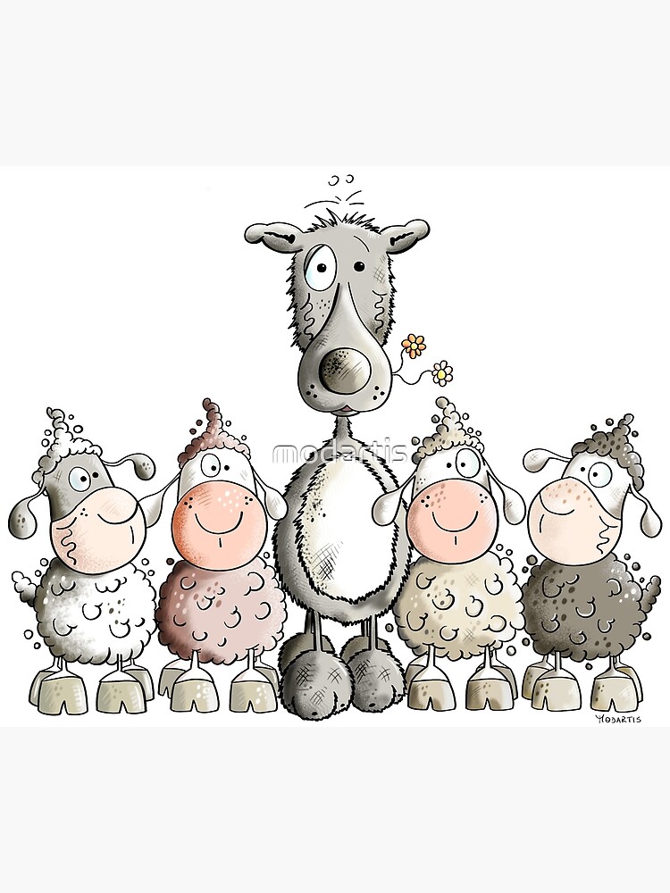 "Wolf And Sheep Friends" Poster by modartis | Redbubble