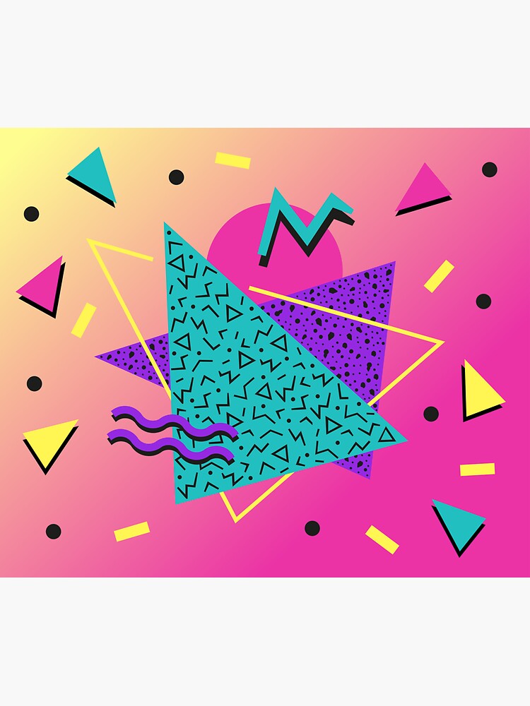 "Memphis Pattern 100 - Retro 90s / 80s" Sticker for Sale by GraphicWave | Redbubble