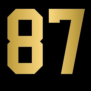 "Golden Number 87 - Sports Numbers " Sticker for Sale by nocap82 ...