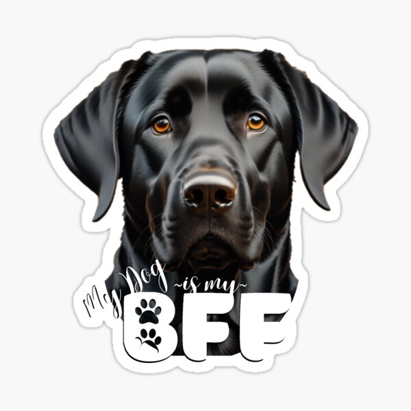 "Cute Black Labrador Retriever BFF" Sticker for Sale by LifeCrush ...