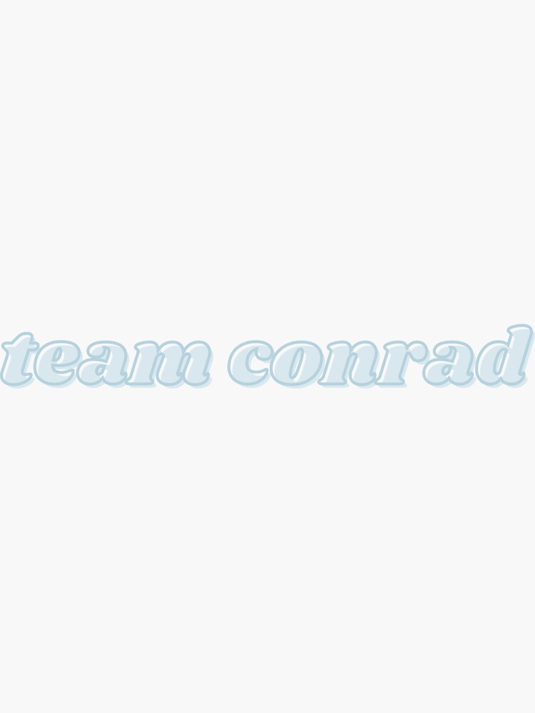 "team conrad" Sticker for Sale by lohtus | Redbubble