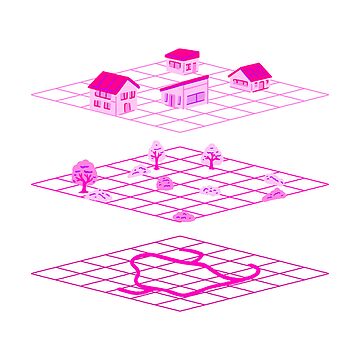 "Barbie World GIS Layers" Sticker for Sale by lawlessdesign | Redbubble