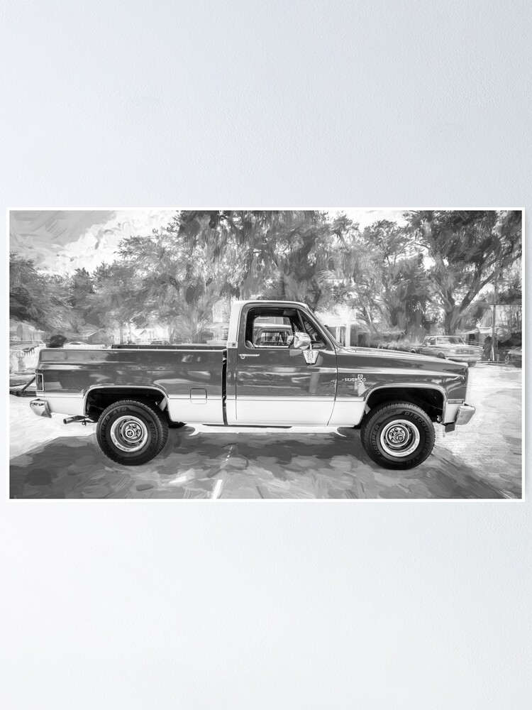 "1984 Red Chevrolet C10 Silverado Pick Up Truck X110" Poster for Sale ...