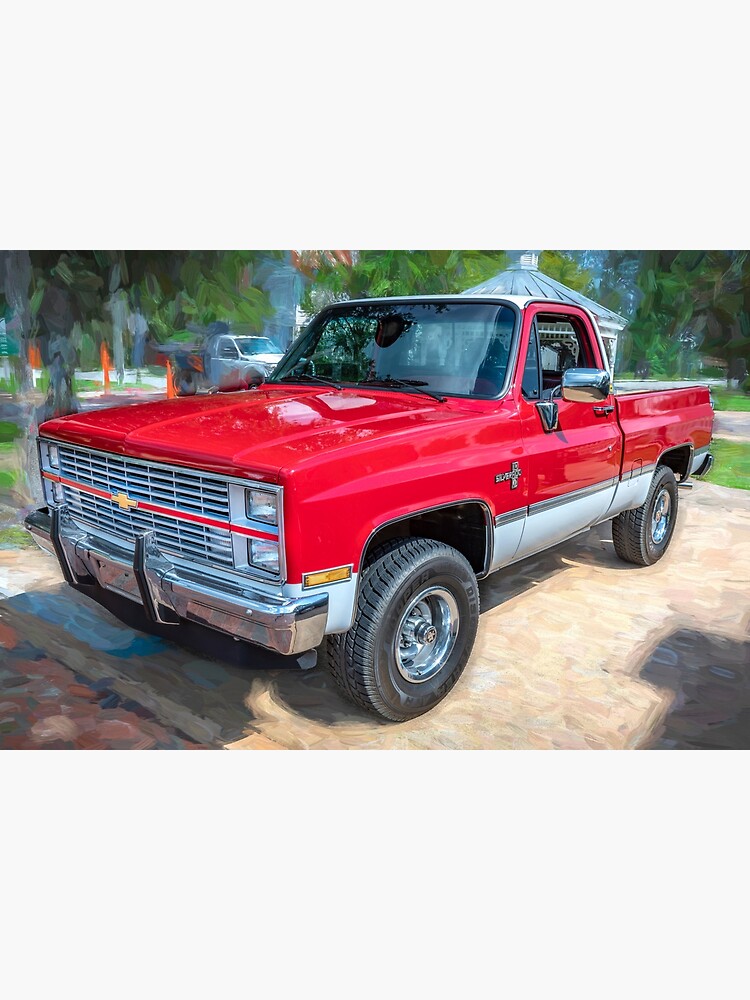 "1984 Red Chevrolet C10 Silverado Pick Up Truck X112" Poster for Sale ...