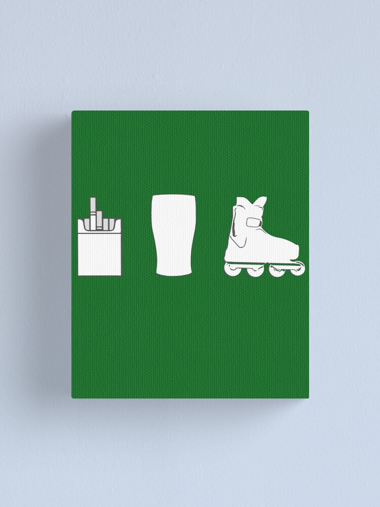 "Cigarettes, Alcohol and Rollerblading - Father Ted" Canvas Print by ...