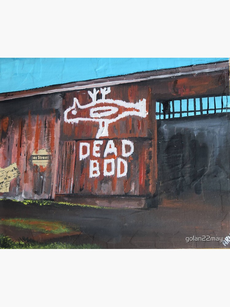"Tribute to Dead Bod" Sticker for Sale by Andrew Reid Wildman | Redbubble