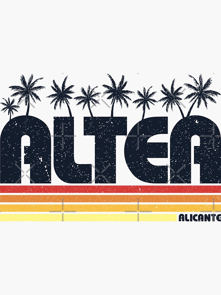 "Altea Alicante Spain Retro Tourism" Stickerundefined by KnutKnutKnut ...