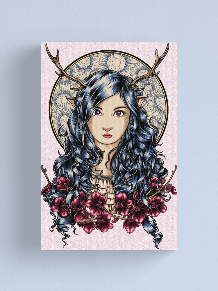 "Fawn Girl" Canvas Print for Sale by eggzoo | Redbubble