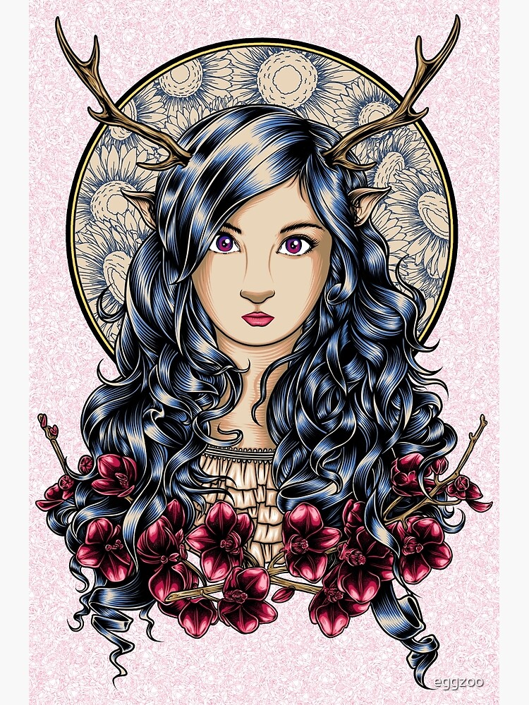 "Fawn Girl" Canvas Print for Sale by eggzoo | Redbubble