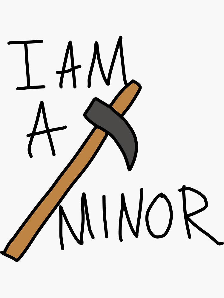 "i’m a minor" Sticker for Sale by scoIiosis | Redbubble