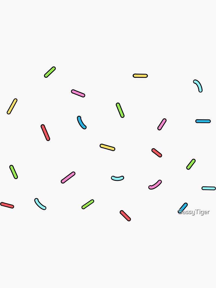 "Colourful Sprinkles" Sticker for Sale by SassyTiger | Redbubble