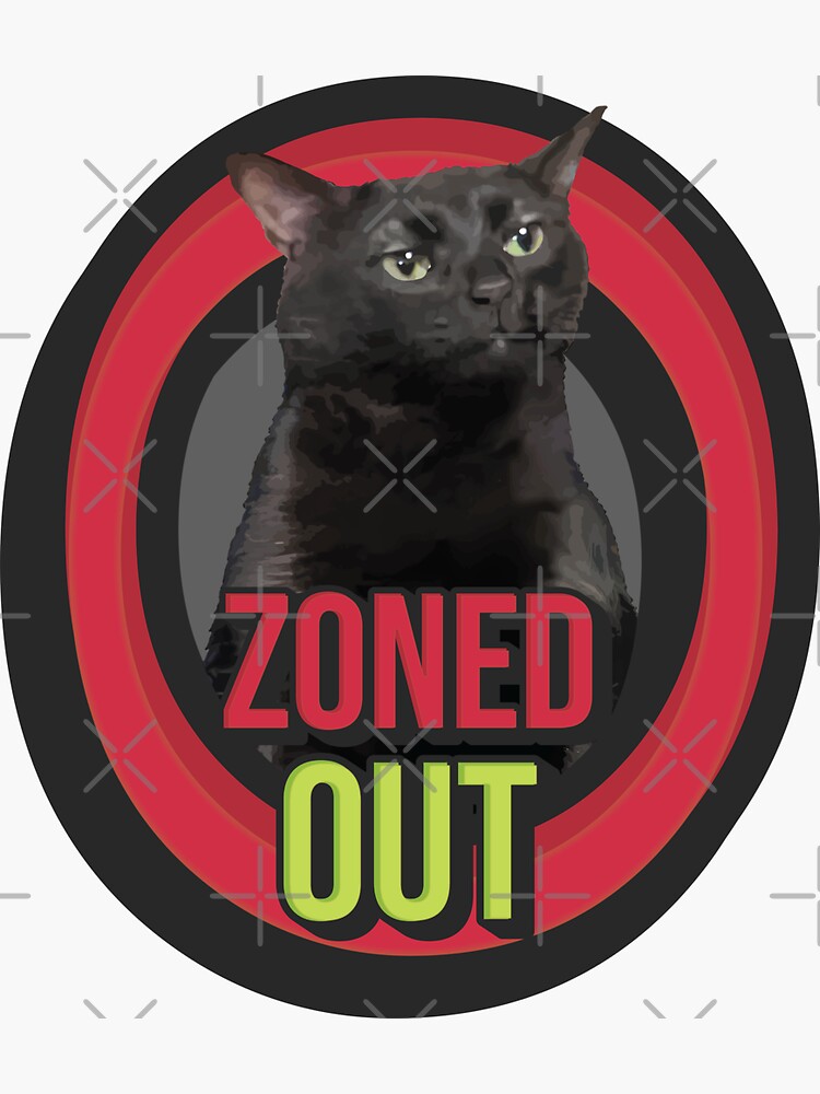"Zoned Out Cat" Sticker for Sale by esatozcan | Redbubble