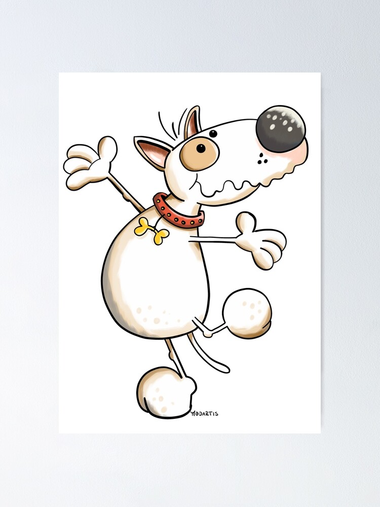 "Happy Dancing Bull Terrier" Poster by modartis | Redbubble