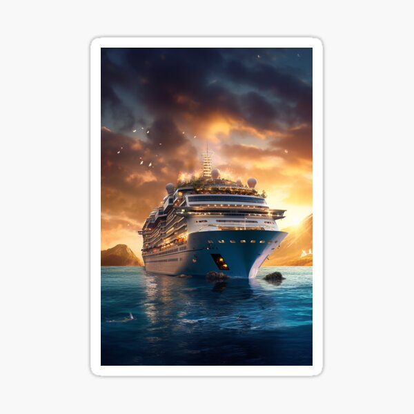"Cruise Ship" Sticker for Sale by DigitizedArt | Redbubble