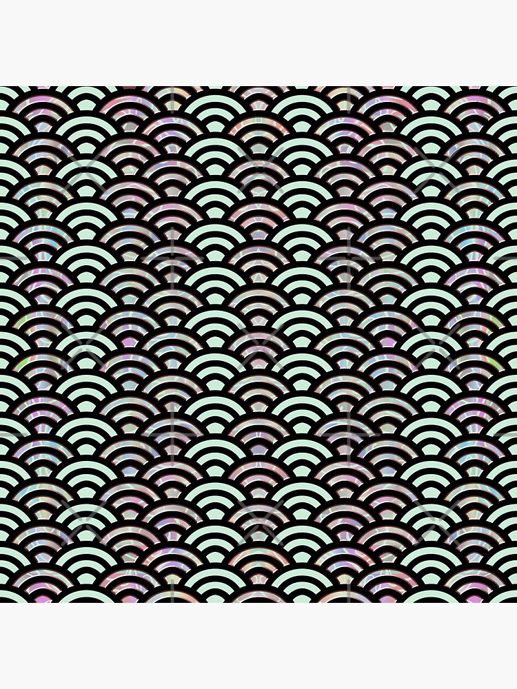 "Bright psychedelic Japanese Koi fish scales pattern" Sticker for Sale ...