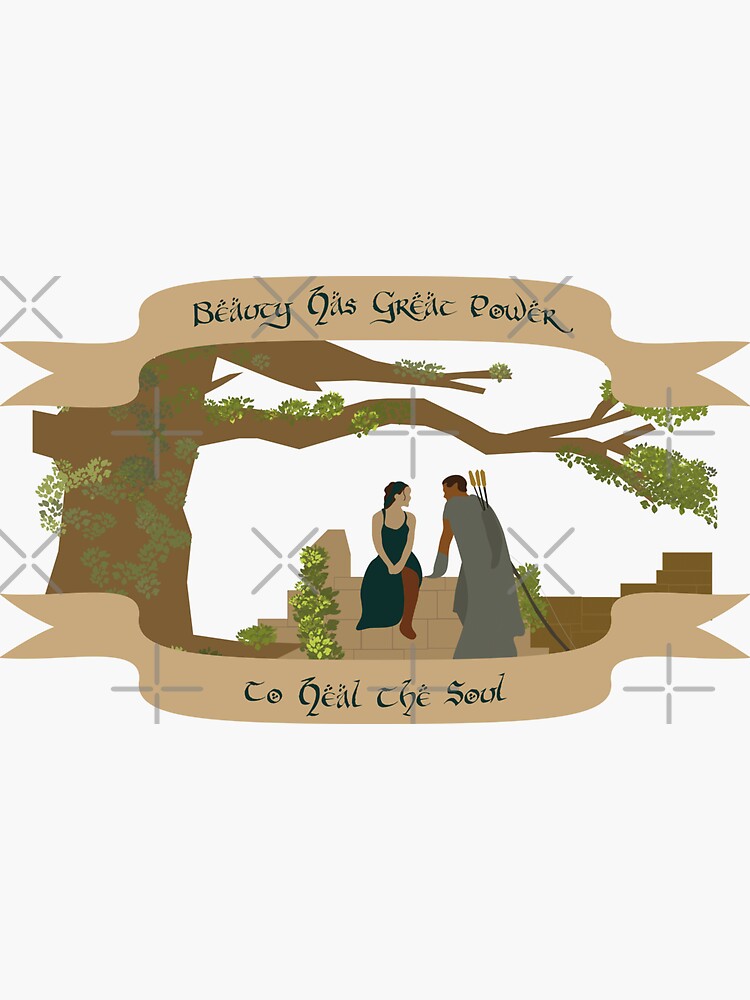 "arondir and bronwyn" Sticker for Sale by MoodleDoon | Redbubble