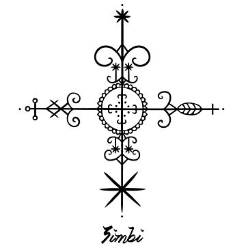 "Simbi Veve - Calligraphy" Sticker by LysaKarell | Redbubble