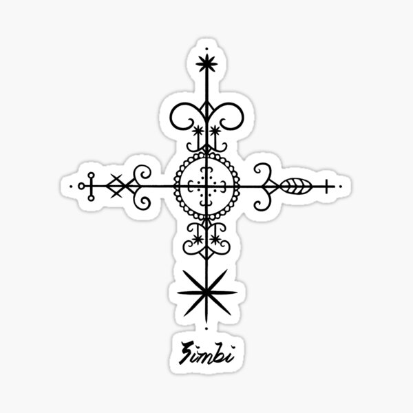 "Simbi Veve - Calligraphy" Sticker by LysaKarell | Redbubble