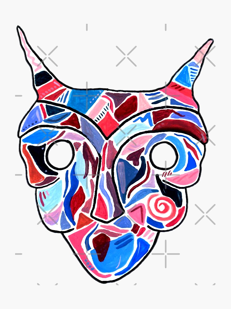 "collage mask" Sticker for Sale by bellgra | Redbubble