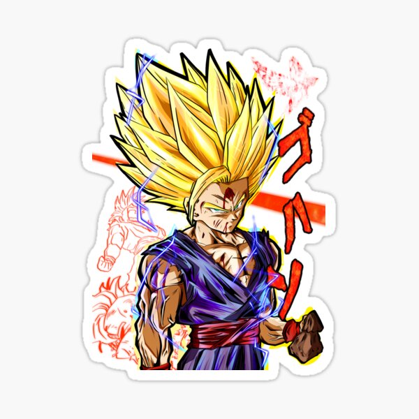 "Teen gohan ssj2" Sticker for Sale by Modafocaink | Redbubble