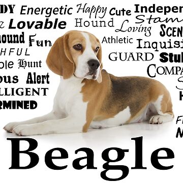 "Beagle Traits" Sticker for Sale by DogLove | Redbubble
