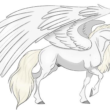 "Beam (Grey pegasus sticker)" Sticker for Sale by SkyePaarZuke | Redbubble