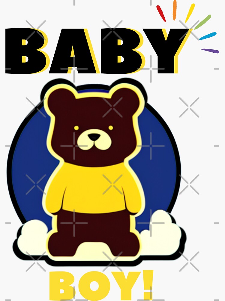 "Baby Boy" Sticker for Sale by orawan-koong | Redbubble