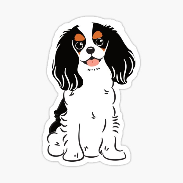 "Tri Color Cavalier King Charles Spaniel" Sticker for Sale by ...