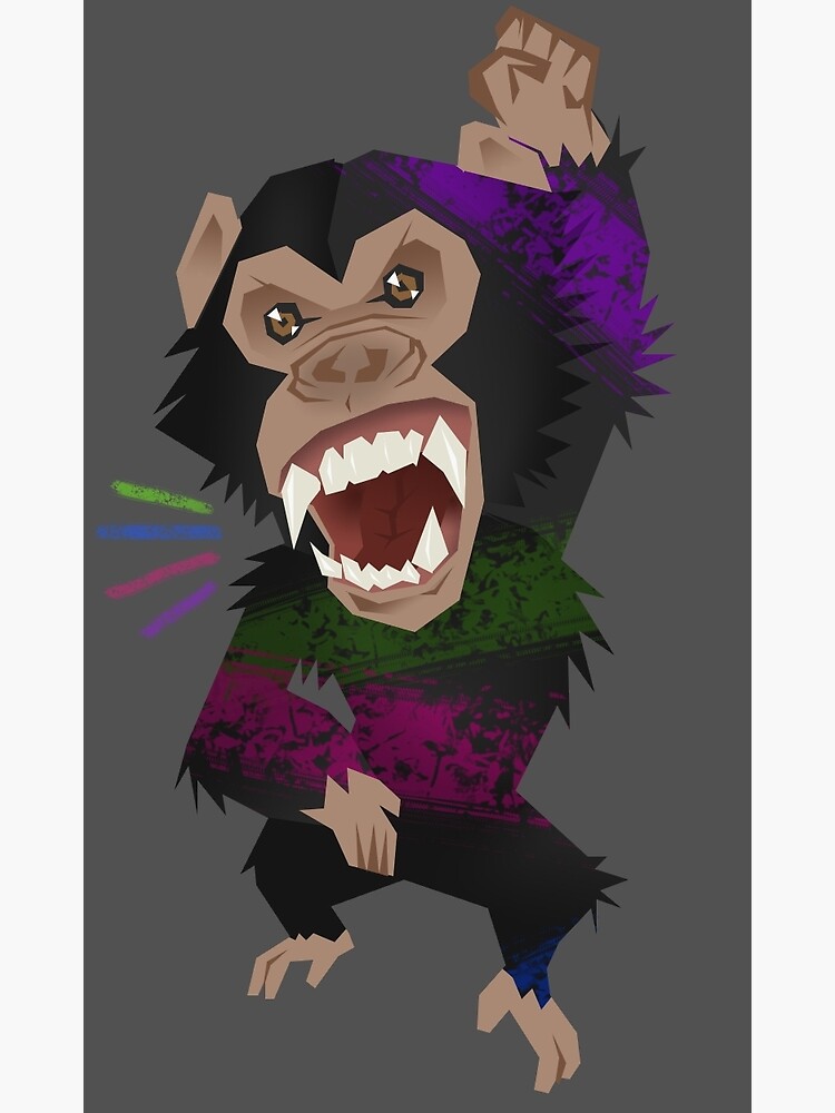 "Chimp Smash" Poster for Sale by weaponsgradetea | Redbubble