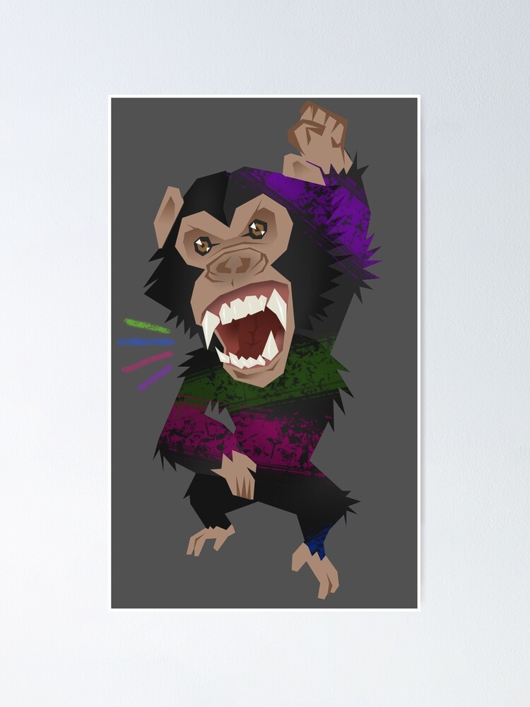 "Chimp Smash" Poster for Sale by weaponsgradetea | Redbubble