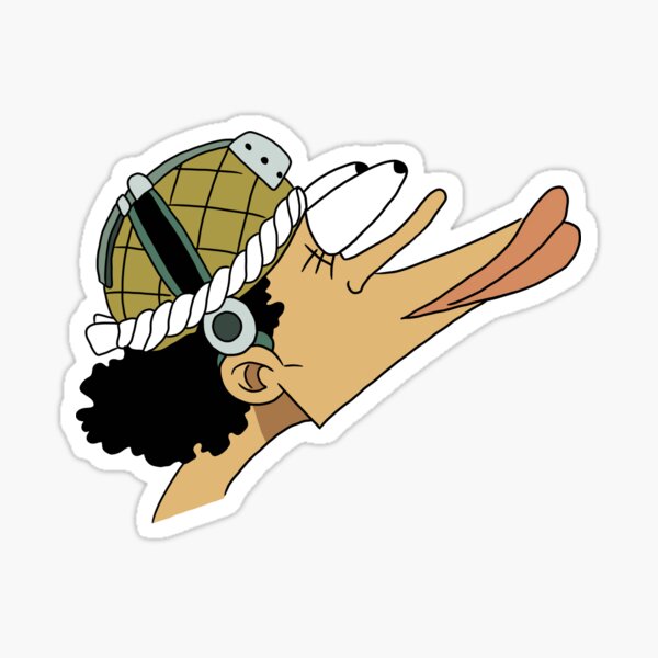 "Usopp funny face" Sticker for Sale by 989- | Redbubble
