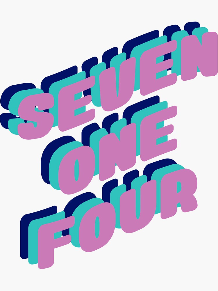 "Seven One Four Anaheim Area Code" Sticker for Sale by jodyceline ...