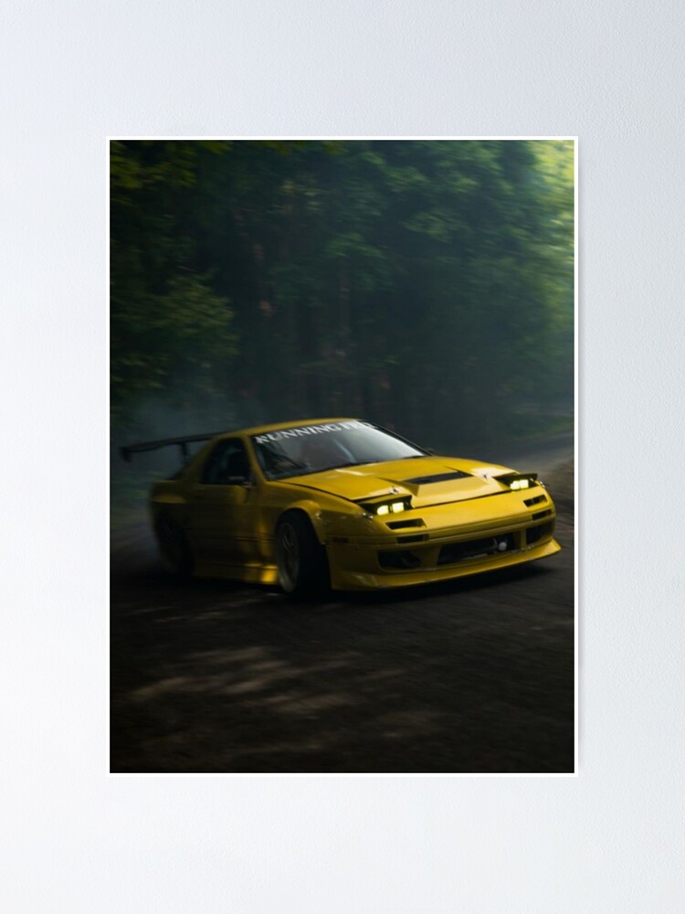 "Yellow Rx7 FC" Poster for Sale by shanilhasantha | Redbubble