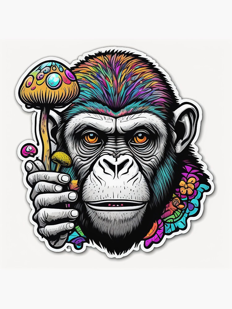 "Stoned Ape" Sticker for Sale by GetafixVisuals | Redbubble