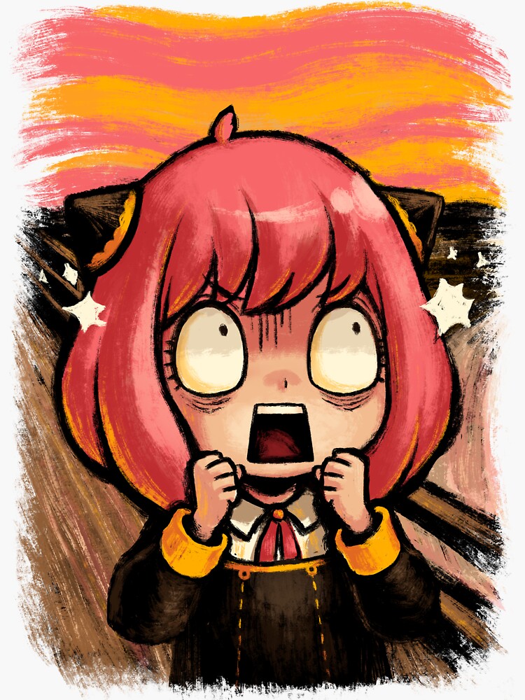 "Anya meme - Spy x family - Artistic painting " Stickerundefined by ...