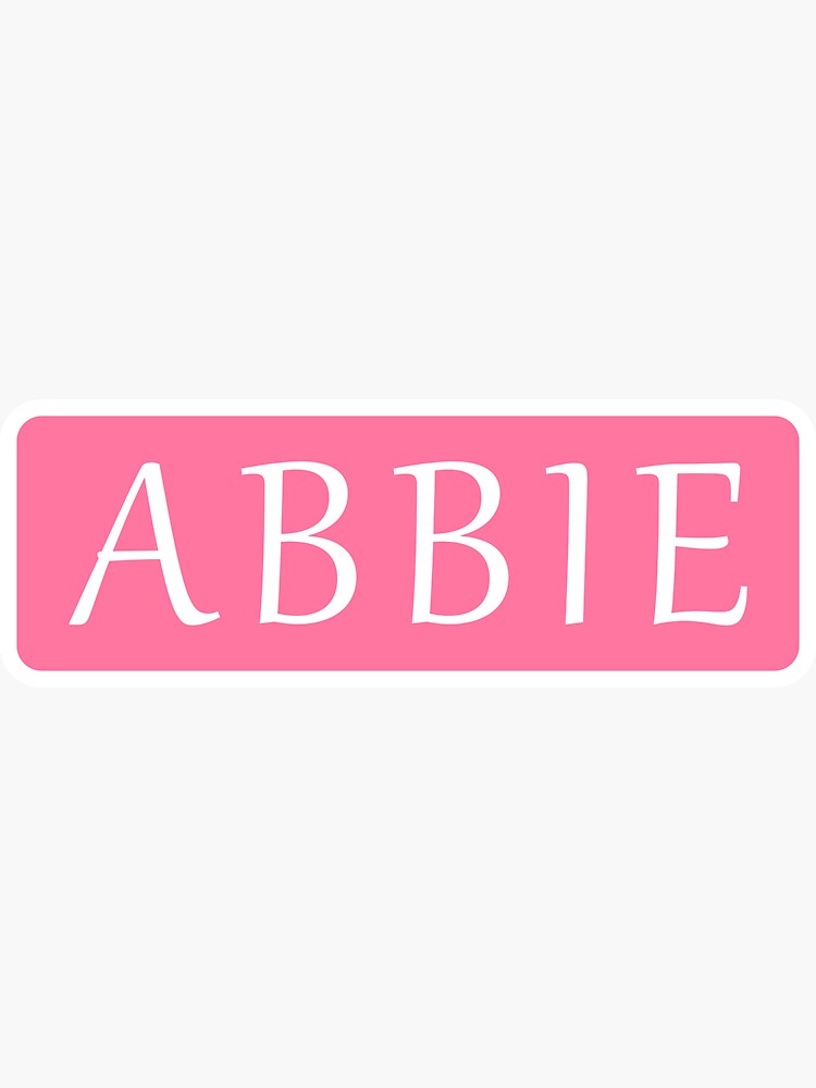 "Abbie Name" Sticker for Sale by jeallan | Redbubble