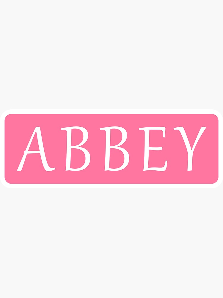 "Abbey Name" Sticker for Sale by jeallan | Redbubble